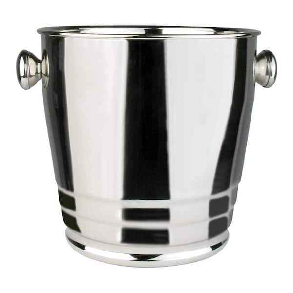 Winco 1-Bottle Stainless Steel 4 qt. Mirror Finish Premium Wine Bucket ...