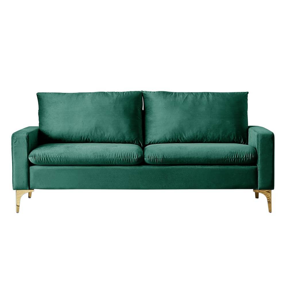 Westsky 54.72 in. Wide Square Arm Velvet 2-Seaters modern sofa Manual ...