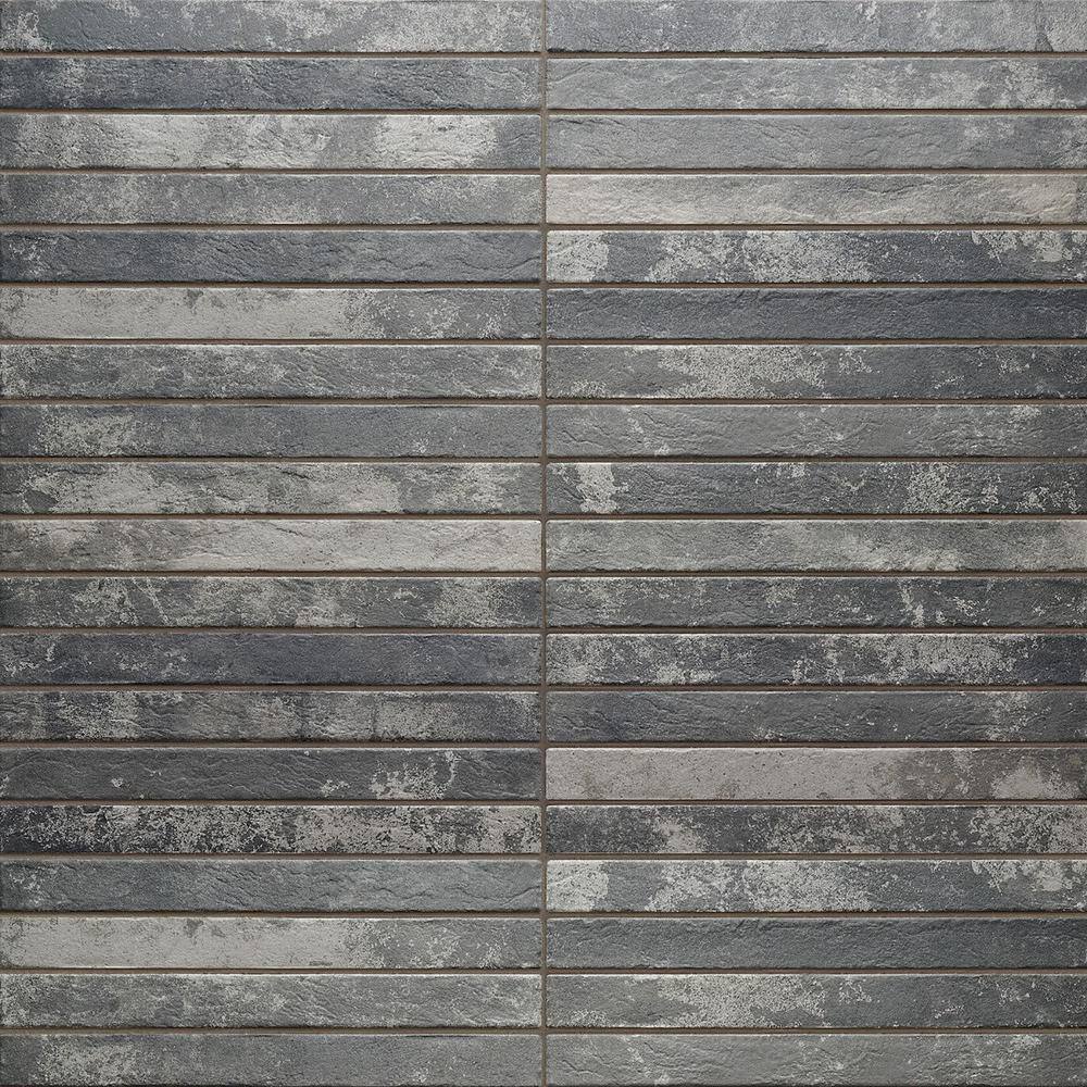 Ivy Hill Tile Scotch Dark Gray 1.88 in. x 17.71 in. Matte Porcelain ...