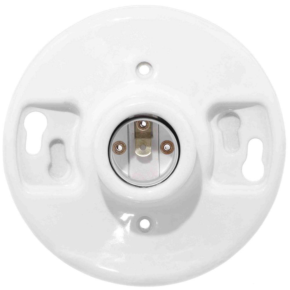 600-Watt 250-Volt White Outlet Box Lampholder Best Deals and Price ...