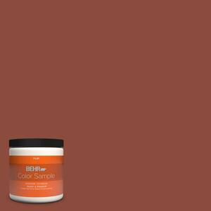 BEHR PREMIUM PLUS 8 oz. #QE-14 Spiced Red Semi-Gloss Interior/Exterior ...