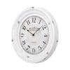 Yosemite Home Decor 16 in. Circular Iron Wall Clock in Distressed White ...