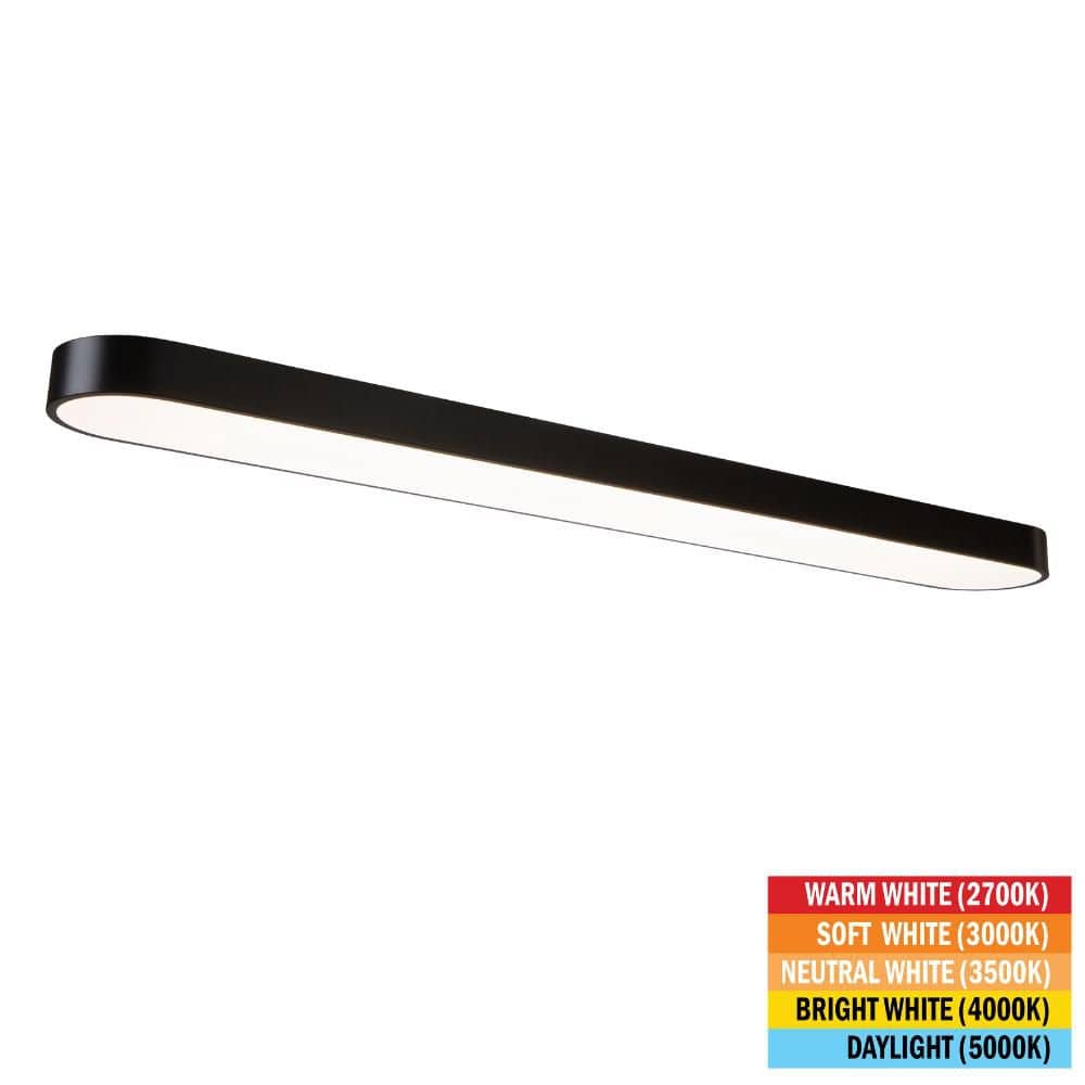 Reviews for Commercial Electric 4 ft. x 6 in. Black LED Flush Mount ...
