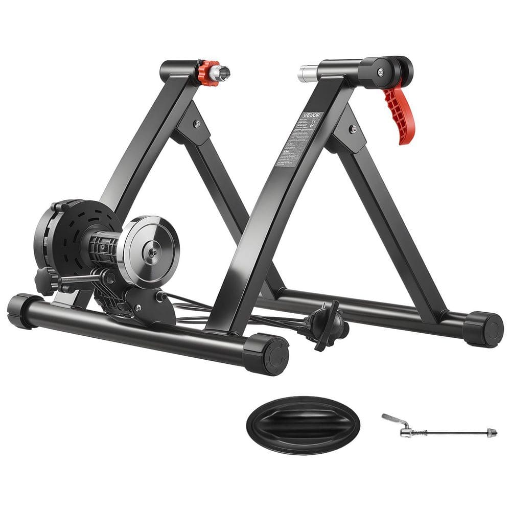 VEVOR Bike Trainer, 6 Level Resistance, 26-29 in. and 700C Wheels ...