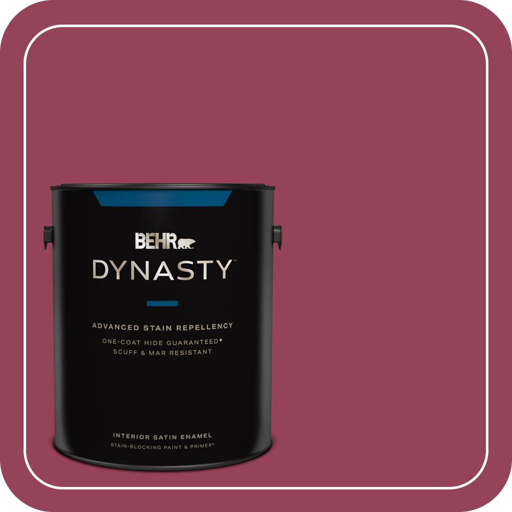 BEHR DYNASTY 1 gal. #110B-7 Raspberry Pudding Satin Enamel Interior ...