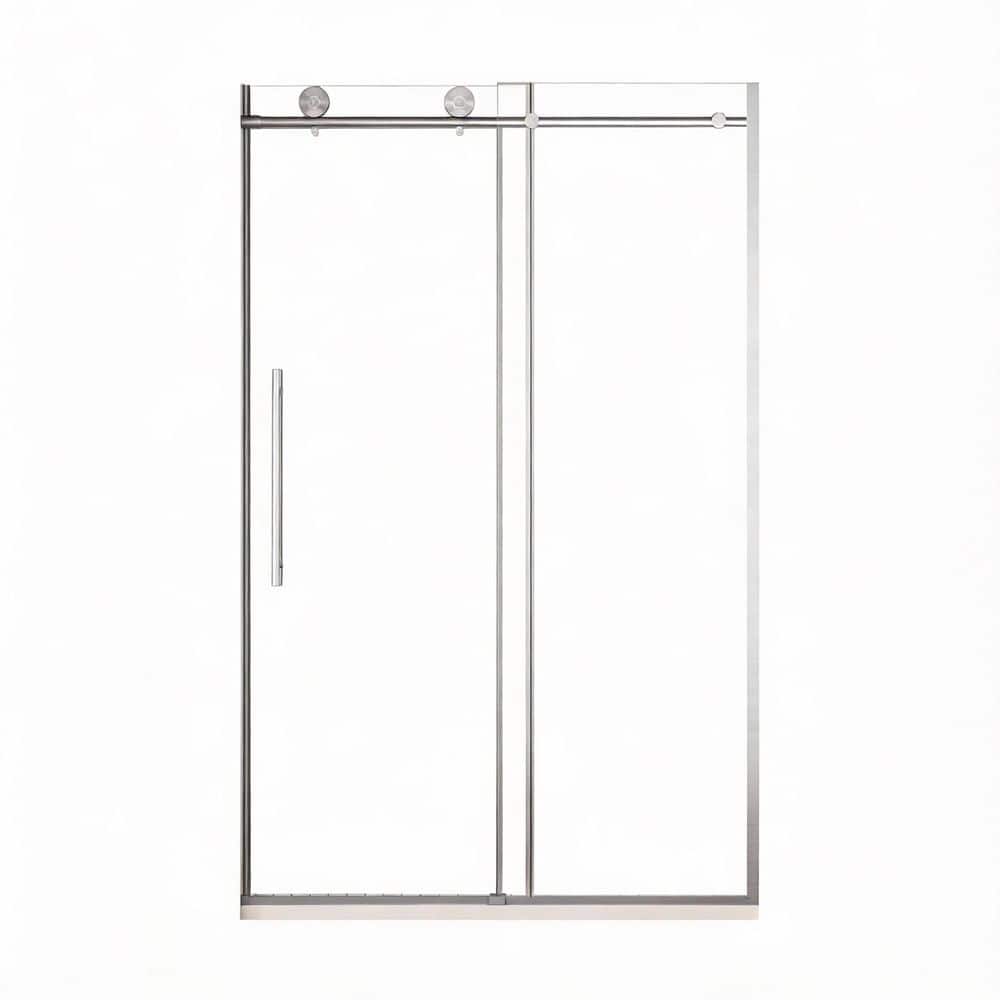 LIVACA 44 in.-48 in. W x 75 in. H Frameless Sliding Shower Door in ...