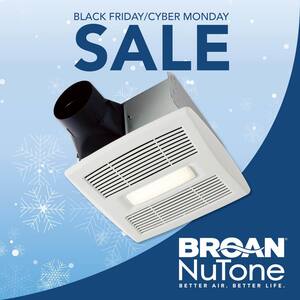 Broan-NuTone Flex 80 CFM Bathroom Exhaust Fan with CleanCover Grille ...