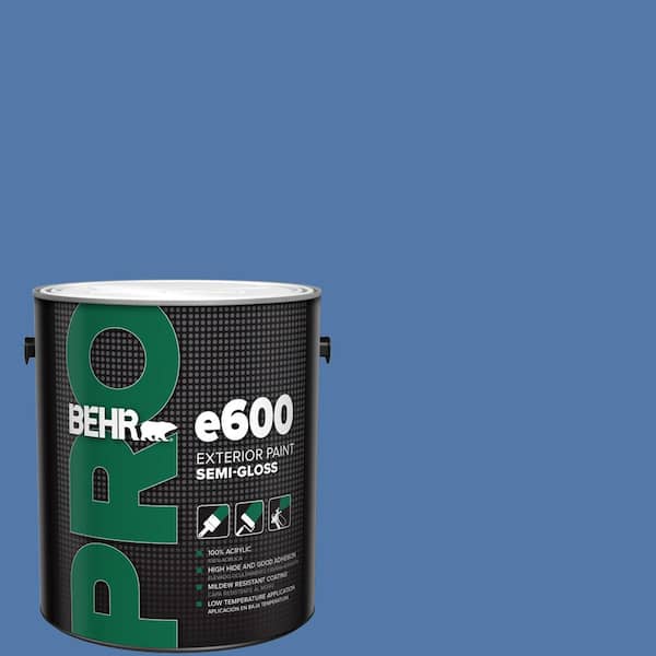BEHR PRO 1 gal. #HDC-FL13-6 Baltic Blue Semi-Gloss Exterior Paint ...