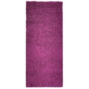 MSRUGS Moon Shaggy Collection Violet 5 ft. x 7 ft. Polypropylene Area ...