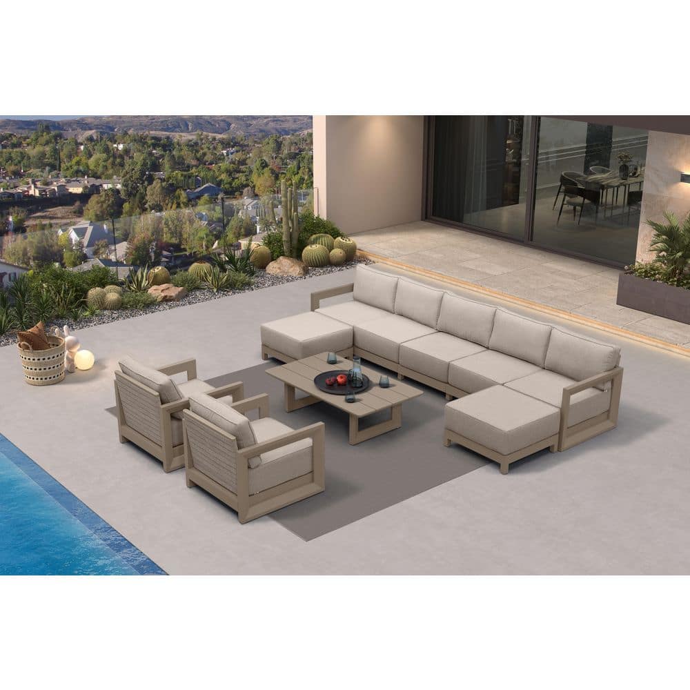 PURPLE LEAF 10 Pieces Patio Conversation Sets All Weather Outdoor Couch ...