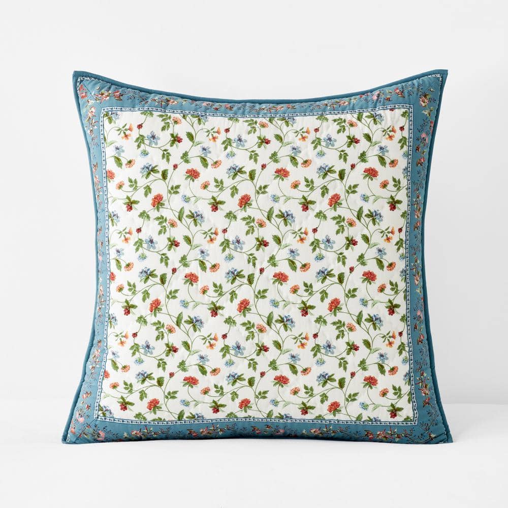 The Company Store Company Cotton Aster Reversible Multi Blue/White ...