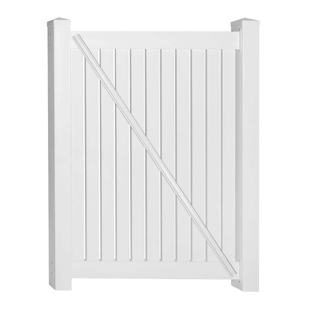 Weatherables Hanover 4 ft. W x 4 ft. H White Vinyl Pool Fence Gate SWPO ...