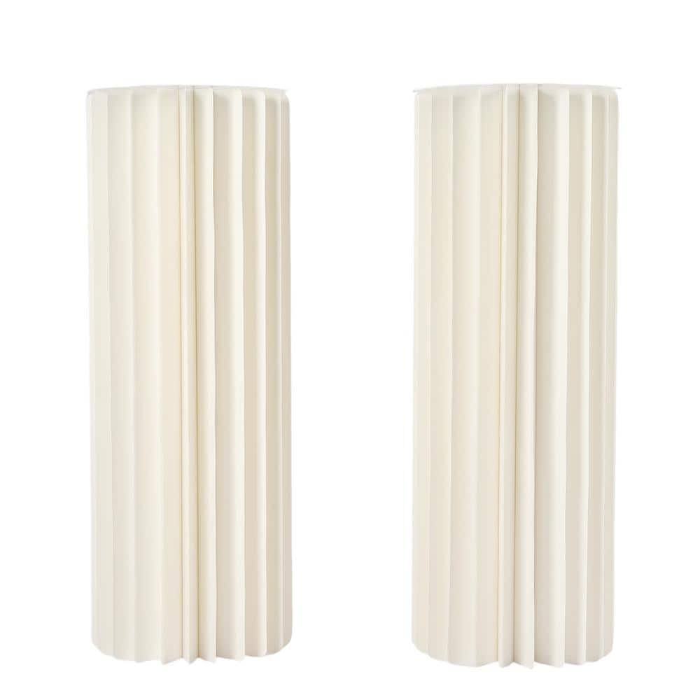 YIYIBYUS 31.5 in. Tall Indoor/Outdoor White Foldable Cardboard PVC ...