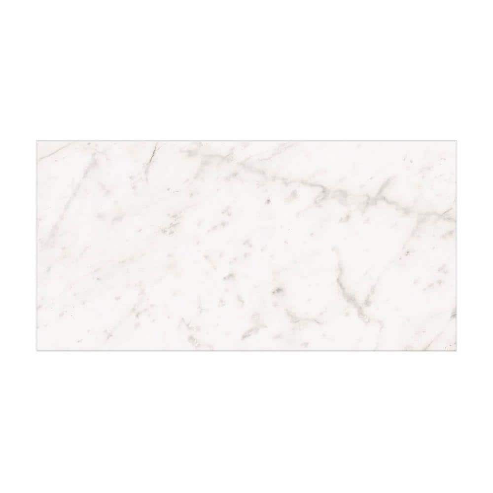 ANDOVA Kaia Zephia White 12 in. x 24 in. Stone Look Matte Porcelain ...