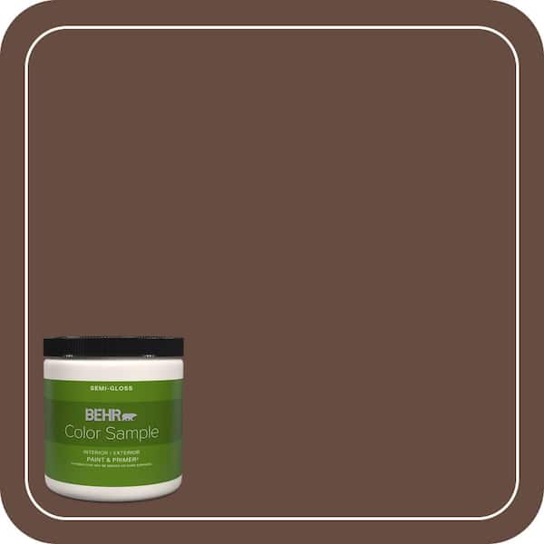 BEHR PREMIUM PLUS 8 oz. #770B-7 Chocolate Sparkle Semi-Gloss Interior ...