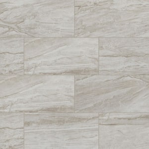 TrafficMaster Vigo Beige 12 in. x 24 in. Matte Ceramic Marble Look ...