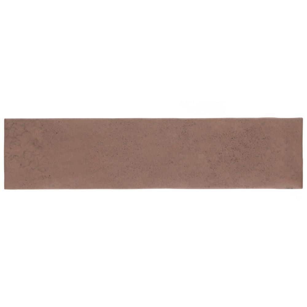Merola Tile Heritage Wine 2-3/8 in. x 9-5/8 in. Porcelain Floor and ...