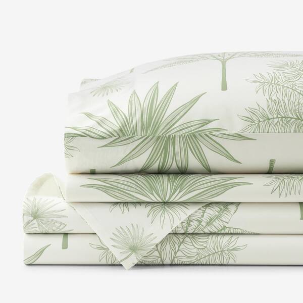 The Company Store Company Cotton Tulum Forest Moss Green Botanical ...