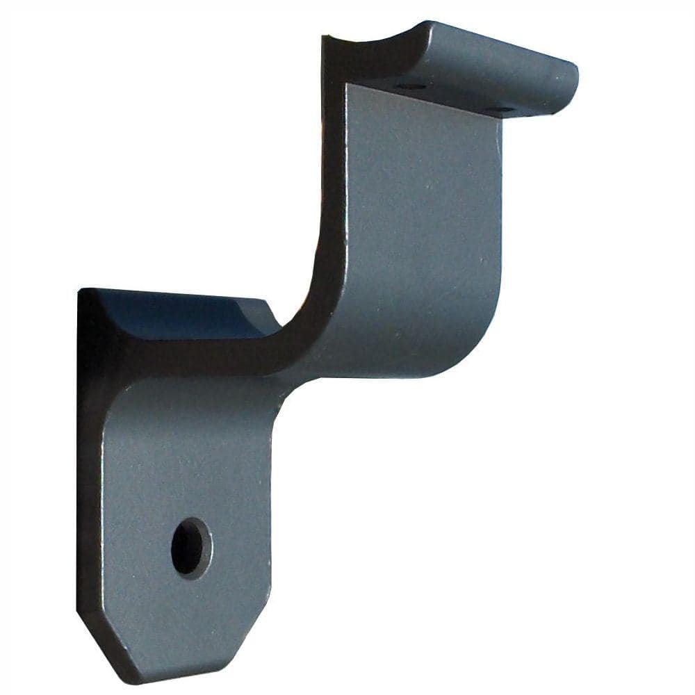 EZ Handrail 1.9 in. Aluminum Round ADA Handrail Bronze Wall Bracket ...