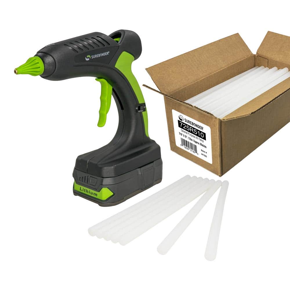 Surebonder 18-Volt Lithium Battery Standard Size Cordless Glue Gun with ...
