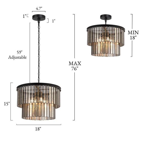 Mercury Glass Ceiling Fan Light | Shelly Lighting