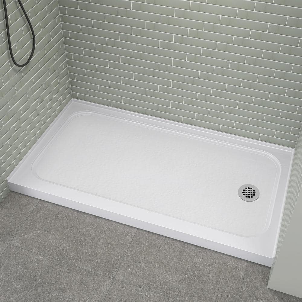 Getpro 60 in. L x 32 in. W Single Threshold Alcove Shower Pan Base with ...