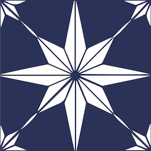 MI ALMA Blue/White H20 12 in. x 12 in.Vinyl Peel and Stick Tile (24 ...