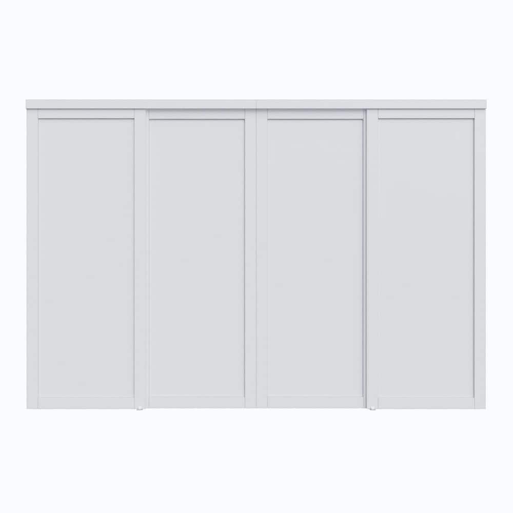 Moristar 120 in. x 80 in. Paneled Primed White Solid Core MDF Closet ...
