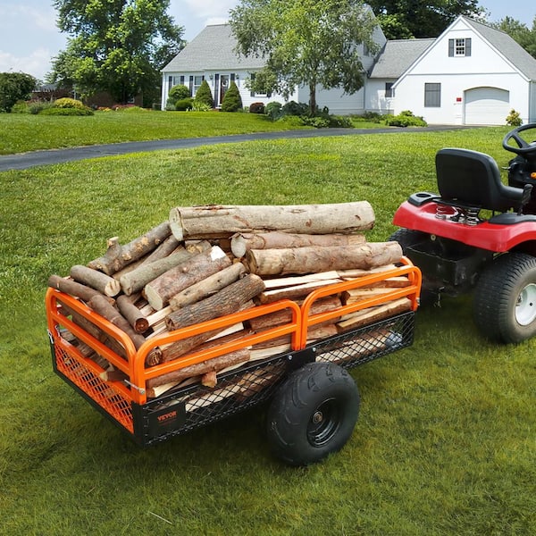 SVOPES 1500 lbs. 15 cu. ft. Steel Havy-Duty ATV Trailer Dump Cart ...
