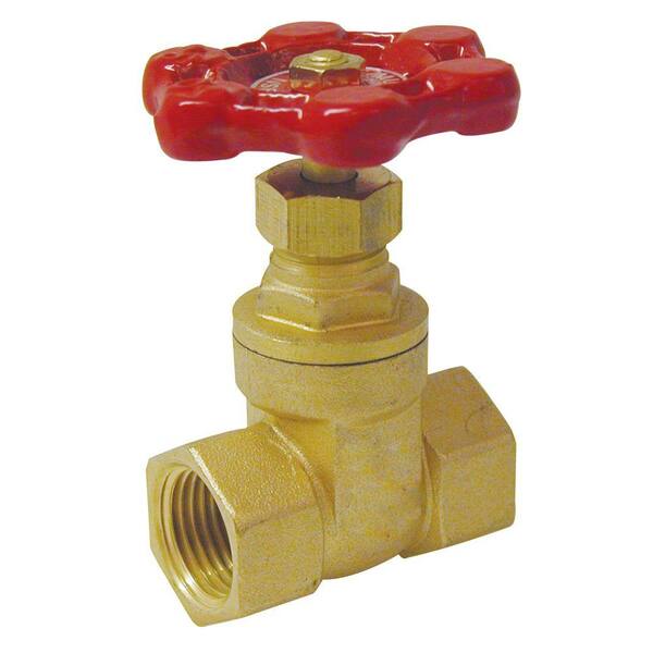 Everbilt 1 in. Brass FPT Compact-Pattern Threaded Gate Valve 100-405NL ...