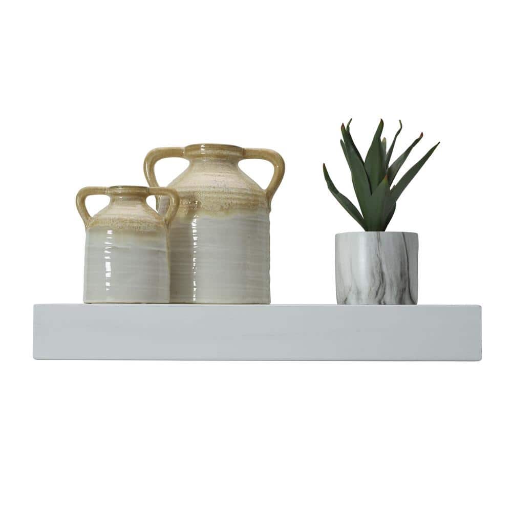 Mikasa 10-in. W x 24-in. D l x 3-in h - White MDF/Wood Chunky Pole ...