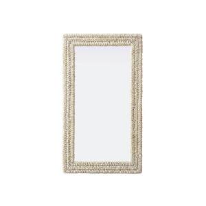 Timeless Home Linen White 24 in. W x 36 in. H Cornhusk Wall Mirror ...