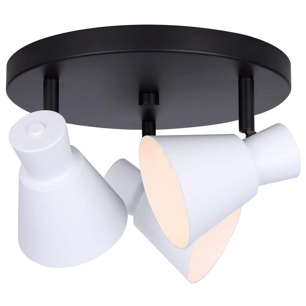 CANARM Radley 2 ft. Matte White Halogen Ceiling Mounted Hard Wired ...