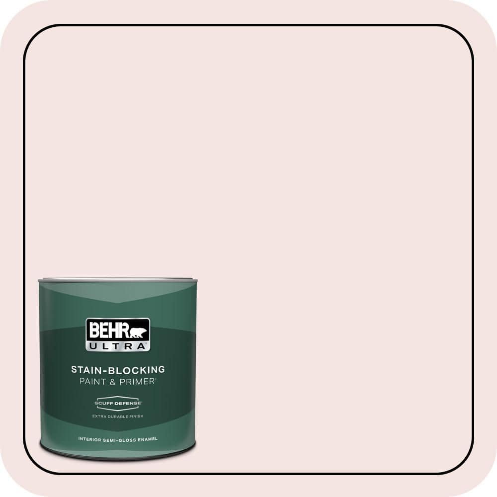 BEHR ULTRA 1 qt. #170E-1 Reverie Pink Extra Durable Semi-Gloss Enamel ...