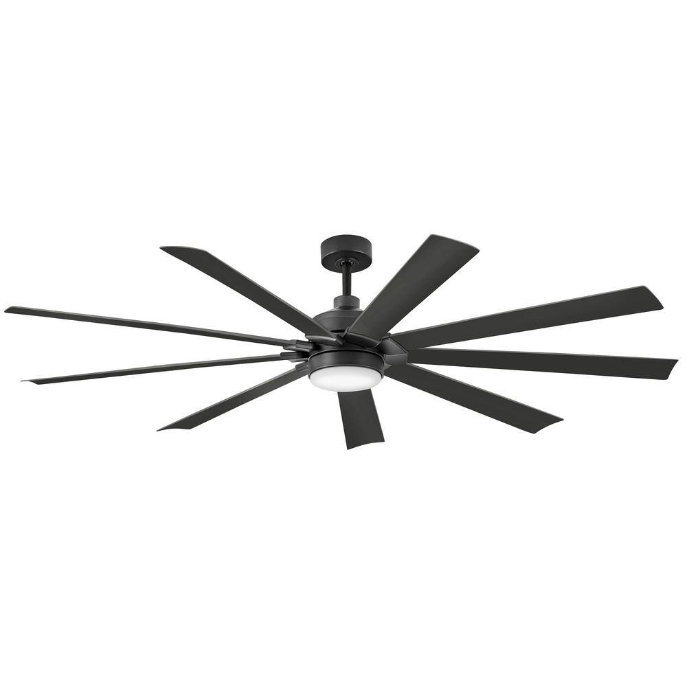 HINKLEY Turbine 80.0 in. Indoor/Outdoor Integrated LED Matte Black ...