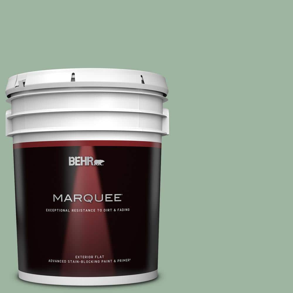 BEHR MARQUEE 5 gal. #S410-4 Copper Patina Flat Exterior Paint & Primer ...