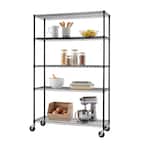 TRINITY Black Epoxy 5-Tier Outdoor Wire Steel Garage Storage Shelving ...