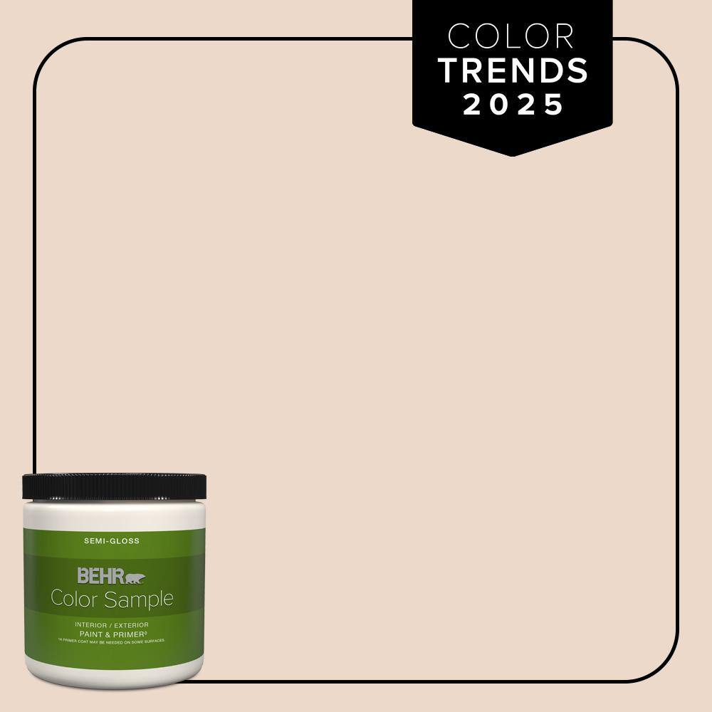 BEHR PREMIUM PLUS 8 oz. #S210-1 Nutmeg Frost Semi-Gloss Interior ...