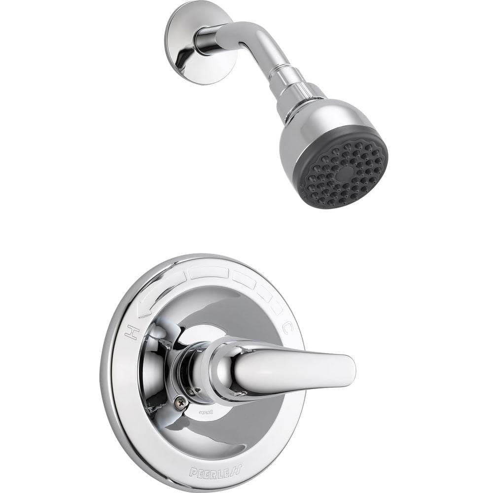 Peerless 1-Handle Shower Faucet Trim Kit in Chrome (Valve Not Included ...