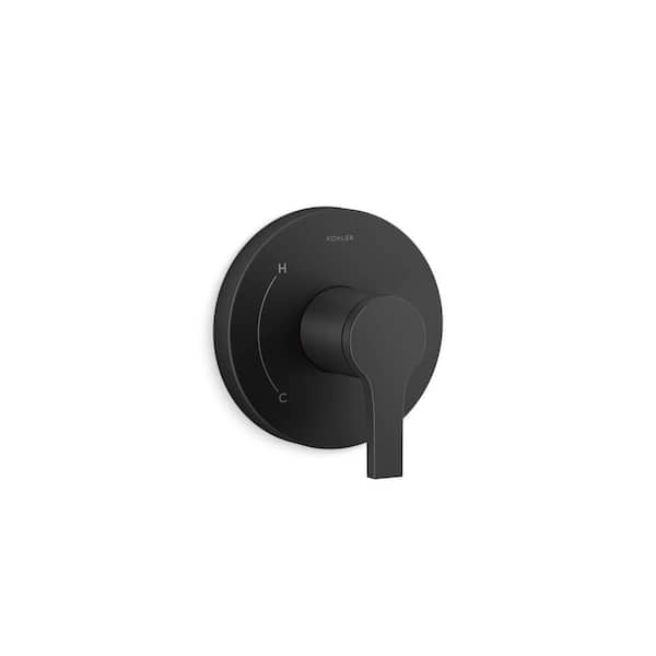 KOHLER Elate 1-Handle Valve Handle Trim Kit in Matte Black (Valve Not ...