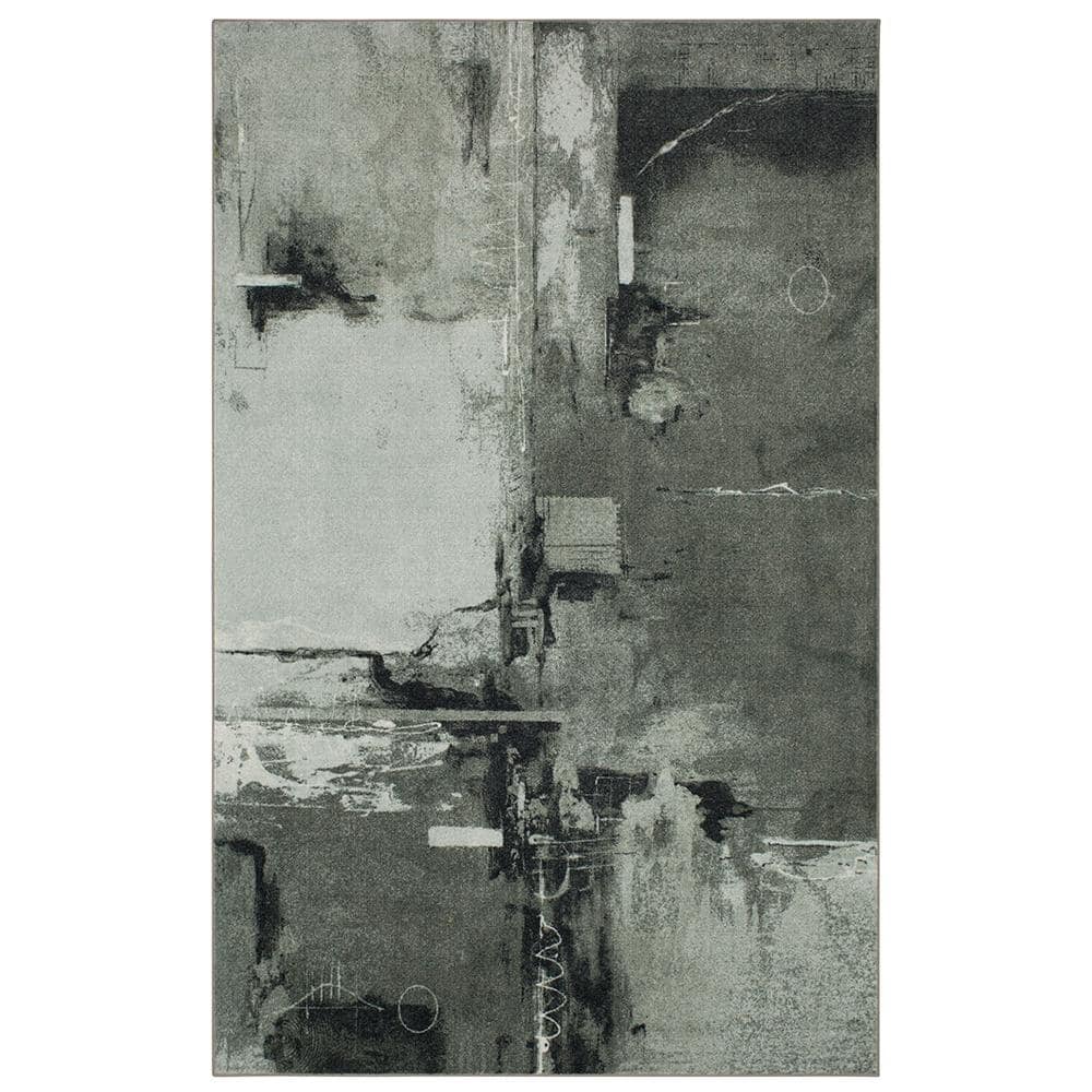 Mohawk Home Fusion Grey 8 ft. x 10 ft. Abstract Area Rug 109583 - The ...