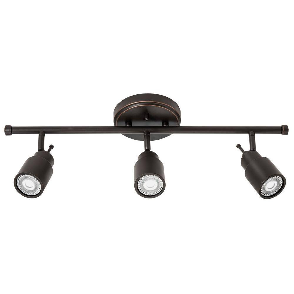 Lithonia Lighting 2 ft. 3-Light Oil-Rubbed Bronze LED Track Lighting ...