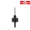 Milwaukee 3/8 in. Quick Change Large Hole Saw Arbor W/ Pilot Drill Bit ...
