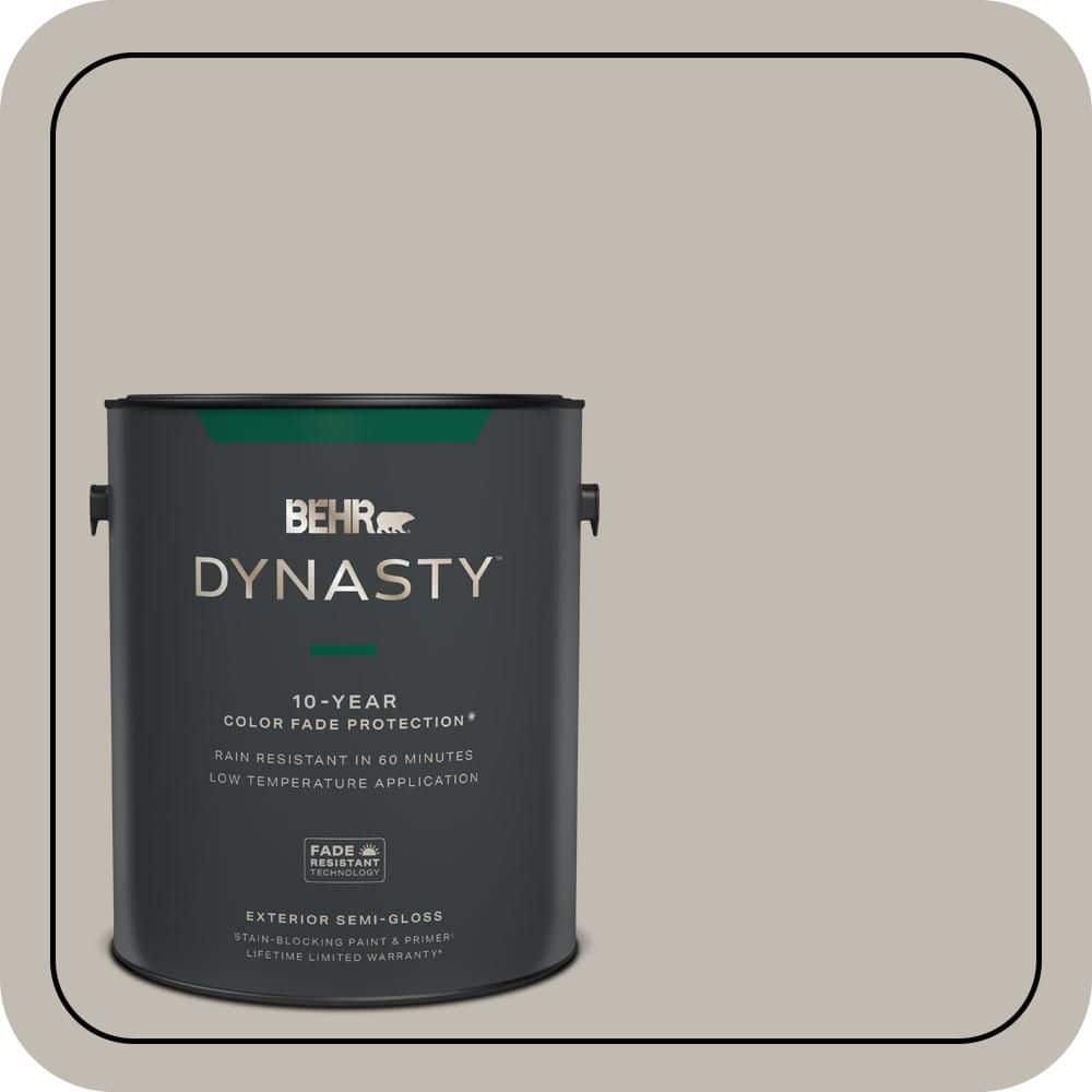 BEHR DYNASTY 1 gal. #QE-57 Warm Ash Semi-Gloss Exterior Stain-Blocking ...