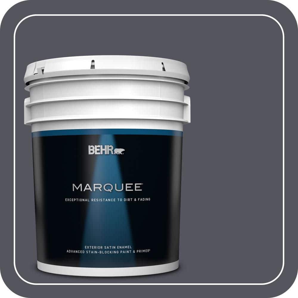 BEHR MARQUEE 5 gal. #N540-7 Coal Mine Satin Enamel Exterior Paint ...