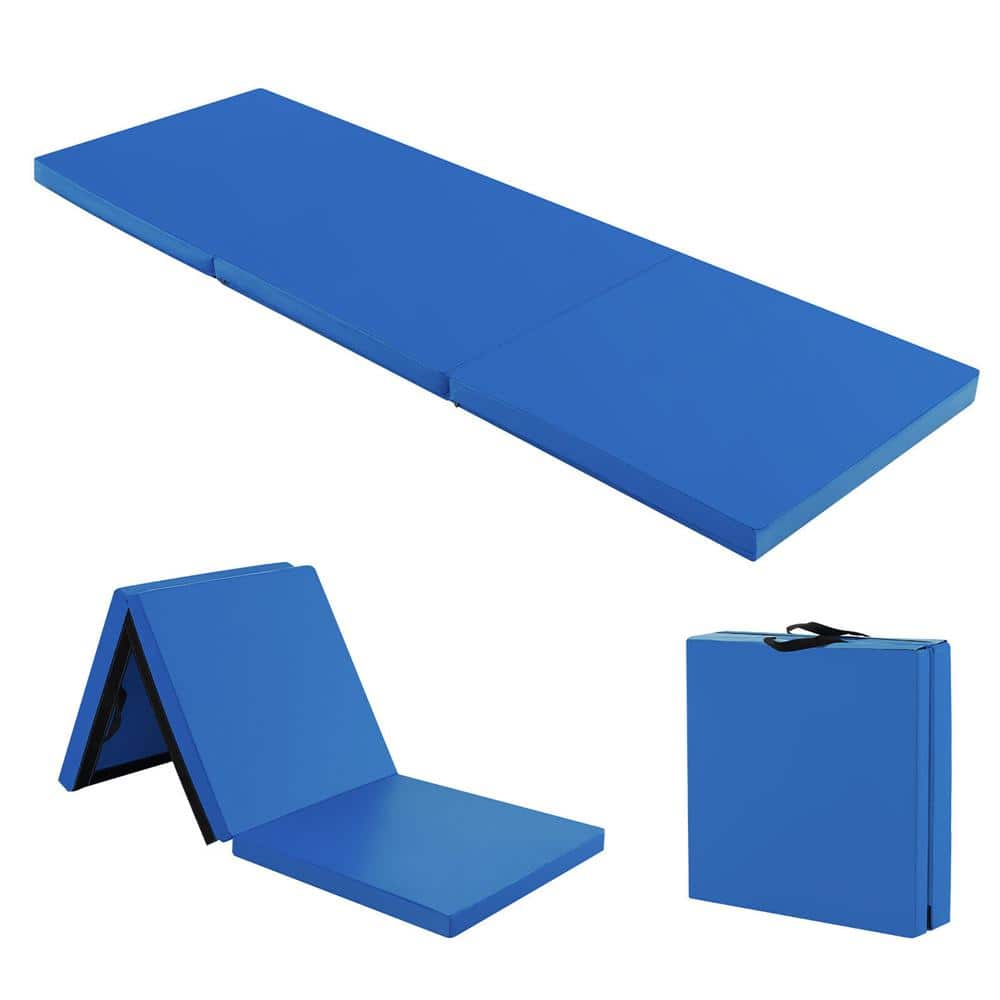 HONEY JOY Navy 24 in. W x 72 in. L x 2 in. T Foam Gym Flooring Mat (12 ...