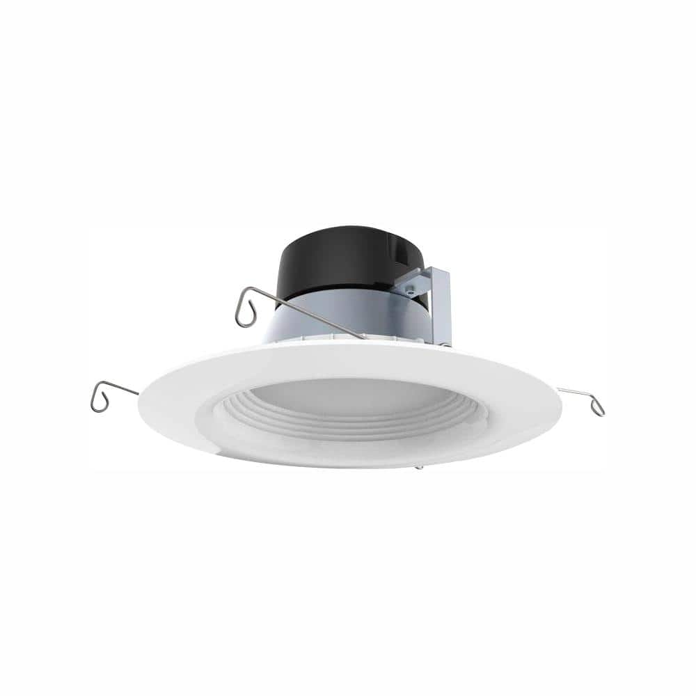 EcoSmart 5in. & 6in. White Integrated LED Recessed Trim (3-Pack) DL ...