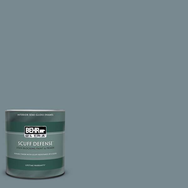 BEHR ULTRA 1 qt. #N470-5 Norwegian Blue Extra Durable Semi-Gloss Enamel ... BEHR ULTRA 1 qt. #N470-5 Norwegian Blue Extra Durable Semi-Gloss Enamel ...