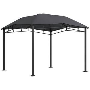 Outsunny 10 ft. x 10 ft. Steel Pop Up Canopy Tent with Netting, Instant ...