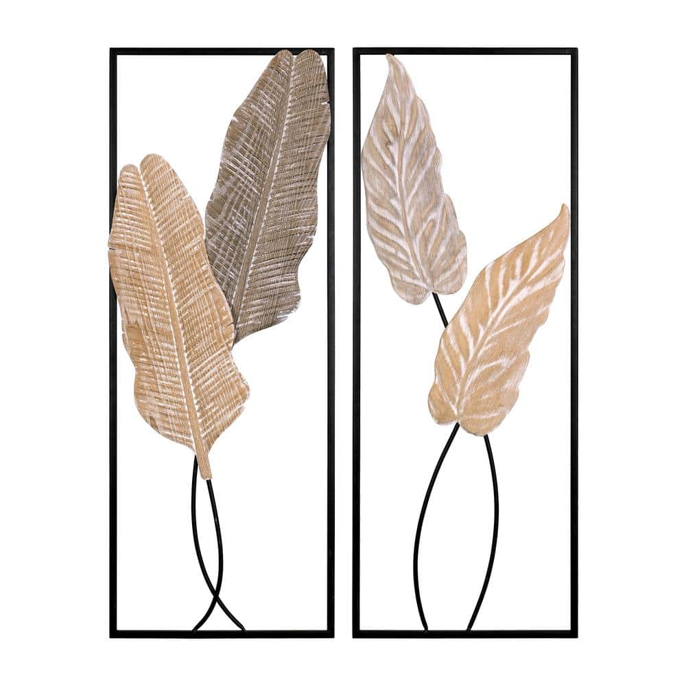 Stratton Home Decor Metal Traditional Branches and Leaves Panel Wall ...